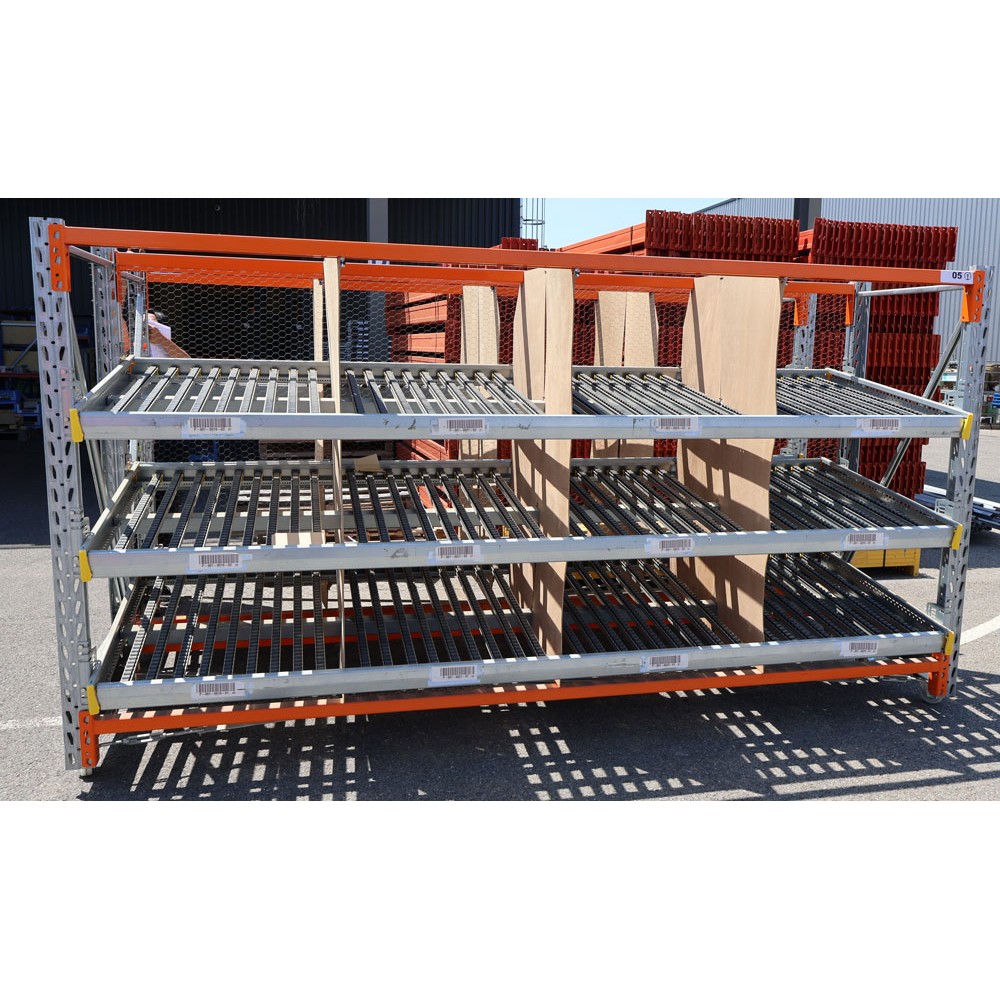 Rayonnage dynamique sur roulettes Feralco occasion 3 niveaux